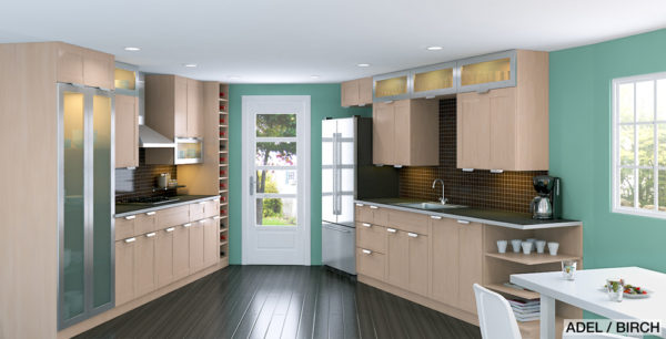 Maximize kitchen storage space with stacked cabinets