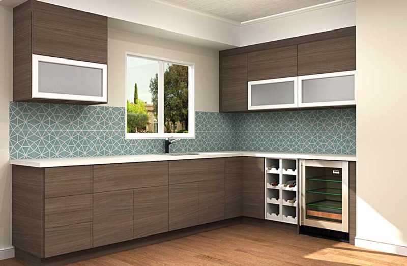 A minimalist home bar for a contemporary home