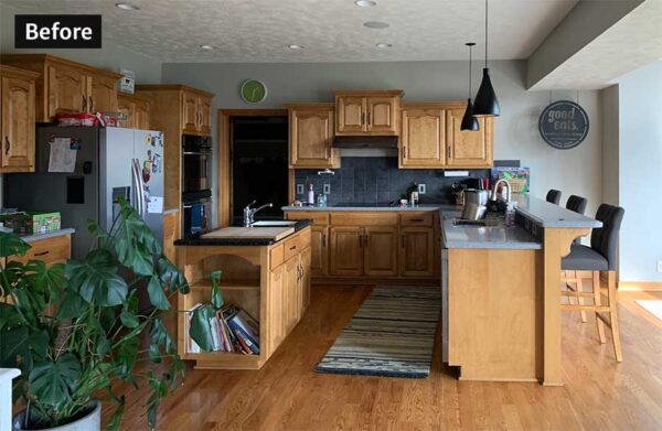 Wood-Toned Modern Kitchen Design with Custom IKEA Cabinets – Central Array