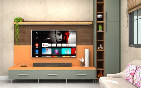 Family Room Media Center Design Built with IKEA Products