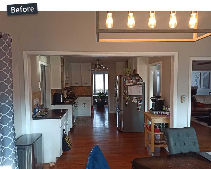 Gloss White Kitchen in Mid-Century Home Built with IKEA Products