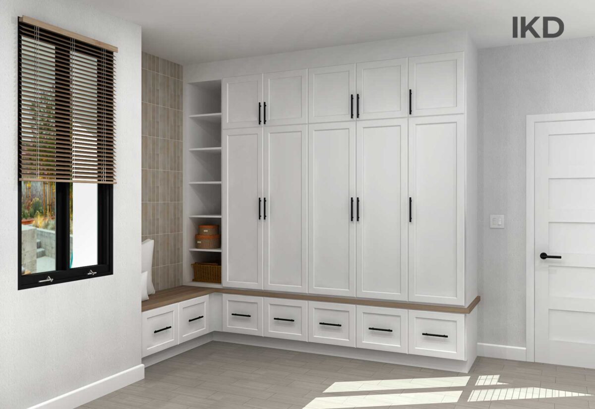 IKEA Mudroom Transformations with Semihandmade Doors