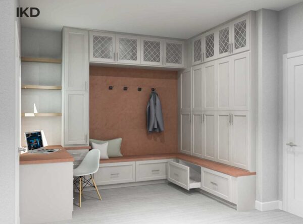 IKEA Mudroom Transformations with Semihandmade Doors