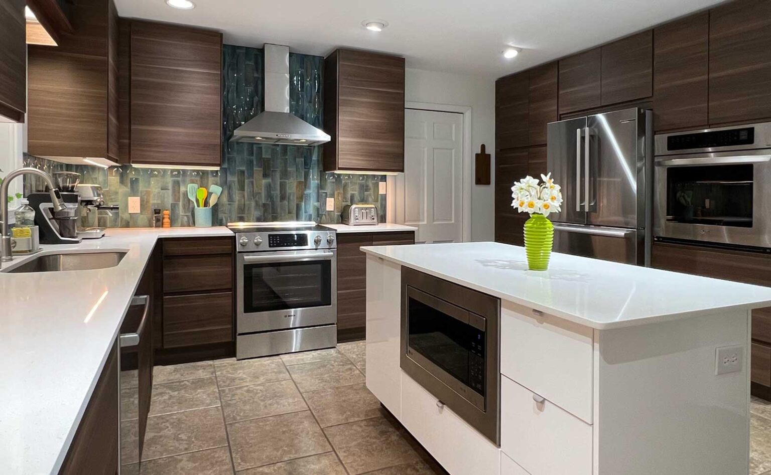 DIY Shines in this IKEA Mid-Century Modern Kitchen Update